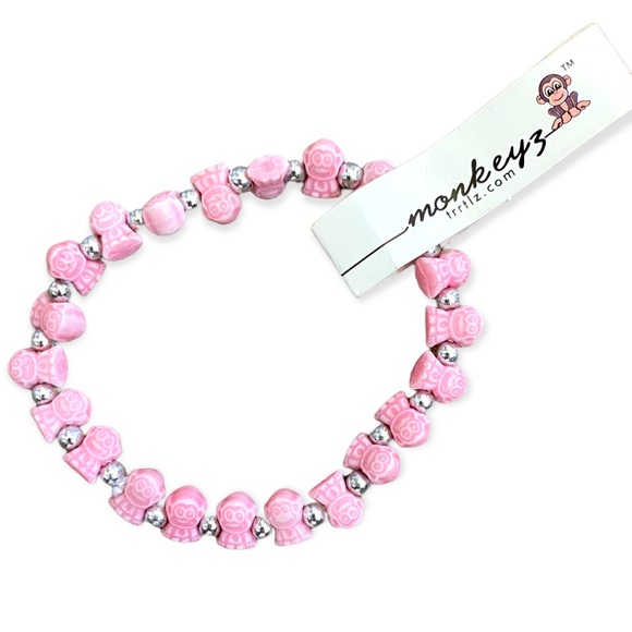 MONKEYZ | Jewelry | Nwt Monkeyz Pink Monkeys Bracelet | Poshmark
